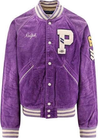 Polo Ralph Lauren Homme, Vestes, Violet, Taille: XL Veste Bomber Tiss&eacute;e
