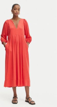 iconique Sommerkleid Emma IC26-090 Rot Relaxed Fit