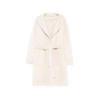 Yves Salomon Belted Shearling Coat