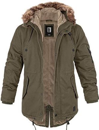 BW-Online-Shop Parka dhiver en queue de poisson avec doublure pour homme, Olive, M