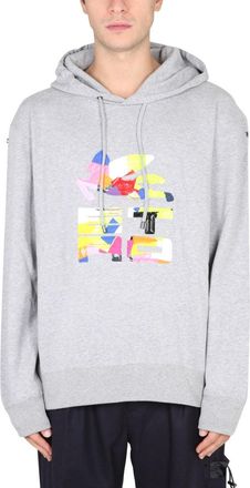 Etro Patchwork Cotton Hoodie - Grey