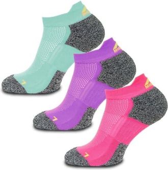 More Mile Challenger Coolmax Lot de 3 paires de chaussettes de course pour femme S Multicolore