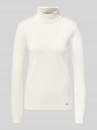 More & More Slim Fit Rollkragenpullover aus Viskose-Mix