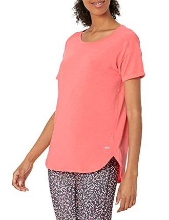 Amazon Essentials T-shirt Studio léger à col rond, coupe décontractée (grandes tailles disponibles) Femme, Rose Vif, L