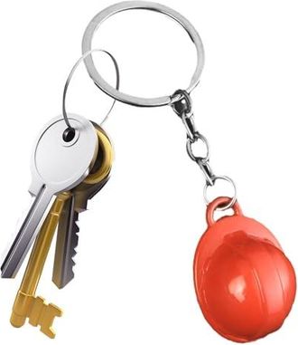 Generic Porte-clés Casque de Chantier Miniature - Breloque de Clé en Forme de Casque de Sécurité - Accessoire Décoratif pour Clés, Sacs et Portefeuilles - Par