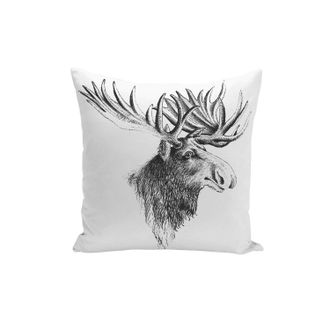 Fabulous Kissenbezug Elch-Kopf Tiere des Waldes 40x40cm
