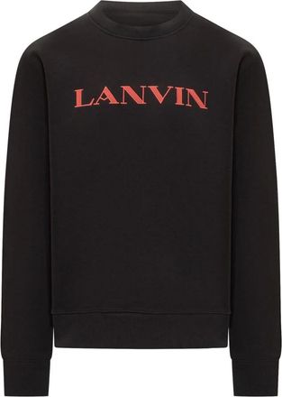 Lanvin Homme, Sweatshirts et sweats &agrave; capuche, Noir, Taille: XL SweaT-shirt en coton brod&eacute;