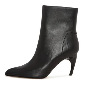 Cesare Gaspari Texturierte Absatz spitze Kn&ouml;chelstiefel - Schwarz - - Shoes - Damen - Schwarzk - 37 EU