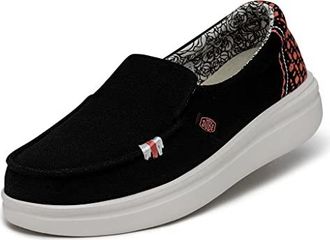 HeyDude Mocassins Misty Rise pour Femme, Black Palm, 39 EU