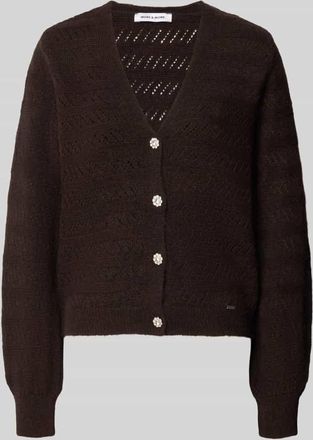 More & More Strickjacke mit V-Ausschnitt und Knopfleiste