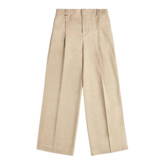 Fay Femme, Pantalons, Beige, Taille: 36 FR Wide Pantalons