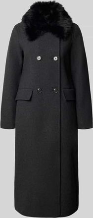 Vero Moda Mantel mit Webpelzkragen