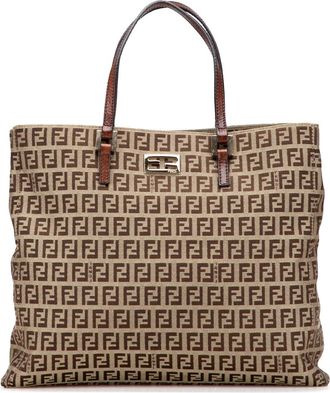 Fendi Shopper - Zucchino Canvas Tote - Gr. unisize - in Braun - für Damen