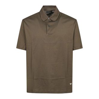 Emporio Armani Homme, Tops, Brun, Taille: XL Polo Filo di Scozia