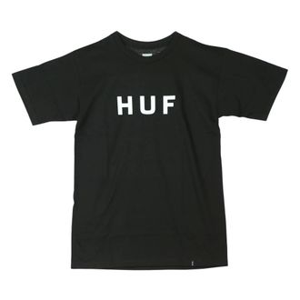 HUF Huf, Homme, Tops, Noir, Taille: S T-shirt Homme Logo Noir/Blanc