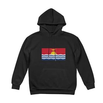 Generic Sweatshirts &Agrave; Capuche Femmes Doublure Polaire Imprim&eacute; Graphique Kiribati Drapeau Pull Hoodie Hauts Streetwear Vintage Pull De D&eacute;tente Athleisure du XS