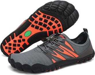 Saguaro Barefoot Shoes Homme Chaussures deau Séchage Rapide Chaussures Aquatiques Légères Respirantes Chaussures Minimalistes Antidérapant, Gris, 41 EU