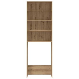 Generic Freistehender Waschmaschinenschrank, Aufbewahrungseinheit aus Holzwerkstoff mit Arbeitsplatte und Festen Regalen, Organizer f&uuml;r Waschmittel und Reinig