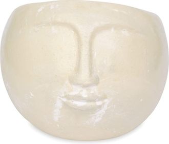 Mitienda Blumentopf aus Ton Gesicht M aus beige Mexiko Pflanztopf Gartendeko Indoor & Outdoor beige