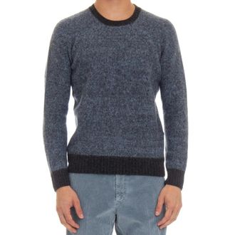 Drumohr Weicher Rundhalspullover - - Knitwear - Herren - Blau - M