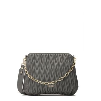 Kazar Graue Handtasche mit gesteppter Vorderseite - - Bags - Damen - Grau - ONE SIZE