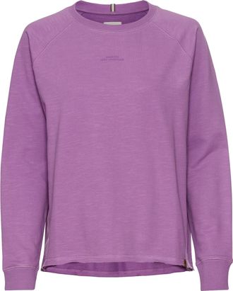 Camel Active Damen Langarmshirt aus Reiner Baumwolle Violett, Womenswear-XL