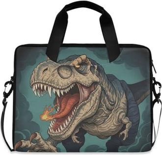 Alaza Sac pour ordinateur portable de 40,6 à 15,6 pouces, sacoche pour ordinateur portable pour femme, homme, étudiant, travail, voyage, bandoulière, Dinosa