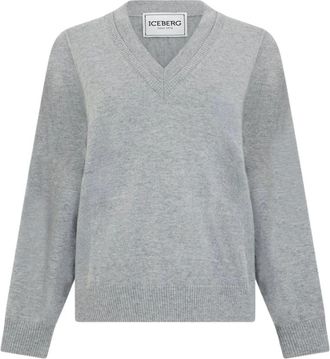 Iceberg Pull en laine et cachemire - Femme - Pulls - Gris - Taille: 40 FR