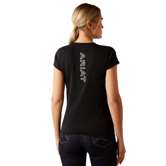 Ariat Womens BV Logo T-Shirt in Black, Size Medium, by Ariat