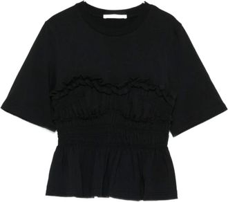Cecilie Bahnsen Femme, Tops, Noir, Taille: 38 FR Vilde T-shirt