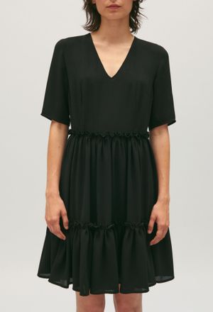 Claudie Pierlot Robe courte volants noire