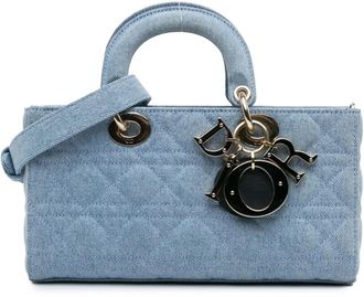 Dior Hobo Bags - Medium Denim Cannage Lady D Joy - Gr. unisize - in Blau - f&uuml;r Damen