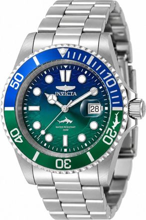 Invicta Pro Diver 50899 Herrenuhr - Quarzwerk - Edelstahl mit gr&uuml;nem Zifferblatt - 42 mm