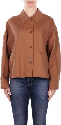 Max Mara Femme, Blouses et Chemises, Brun, Taille: 44 FR Giacca