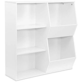 Sweeek Sweeek - Meuble de rangement enfant blanc. 4 &eacute;tag&egrave;res