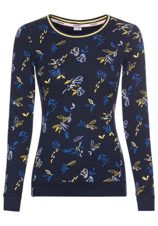 Kangaroos Langarmshirt mit Allover-Print und Kontrastdetails