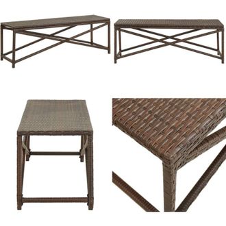 vidaXL Vidaxl - Gartenbank 120 cm Poly Rattan Braun - Gartenbank - Sitzbank - Outdoor M&ouml;bel - Gartenm&ouml;bel - Rattan Gartenbank - Home & Living