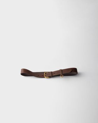 Prada G&uuml;rtel aus Leder mit Antik-Finish