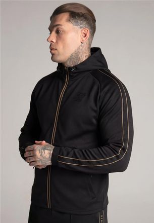 Siksilk Herren Schwarzer Full-Zip-Hoodie XXL