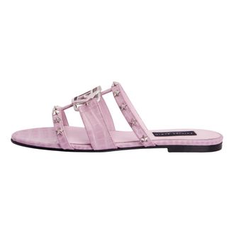 Philipp Plein Cocco Print Slides Stars Hexagon - - Shoes - Damen - Rosa - 40 EU