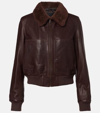 Nili Lotan Veste en cuir et shearling