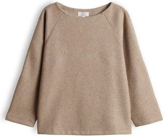 OPUS Sweatshirt Gusera aus pflegeleichtem Material Gerader Schnitt mit 3/4-&Auml;rmeln und femininer U-Boot-Linie