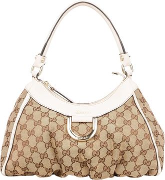 Gucci Crossbody Bags - Gucci GG Canvas Monogram Abbey Handbag - Gr. unisize - in Beige - f&uuml;r Damen
