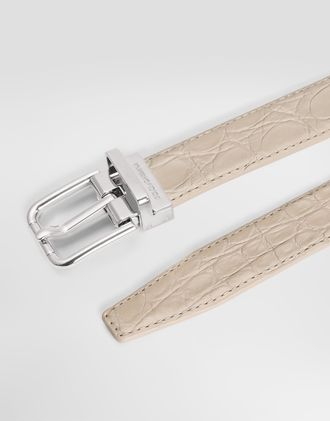 Dolce & Gabbana G&uuml;rtel Aus Kaimanleder - Mann Collection Beige 110