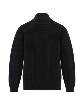 Lacoste Half-Zip Wool Blend Sweater - Black