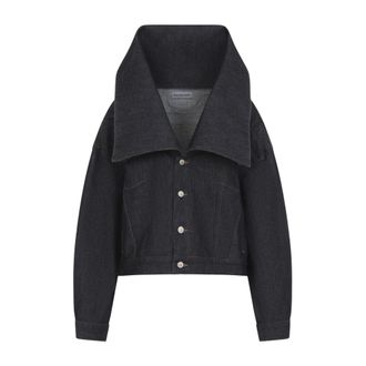 Balenciaga Stehkragen Boxy Jacke - - Jackets - Damen - Blau - XS