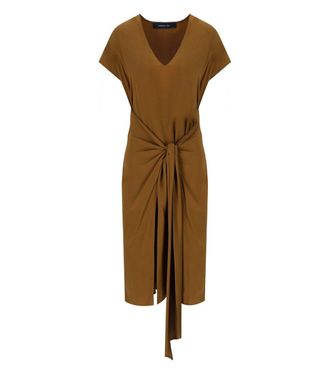 Federica Tosi ROBE AVEC NOEUD MARRON FEDERICA TOSI