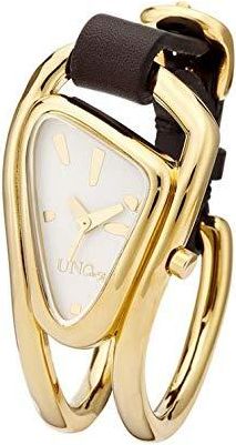 Uno De 50 Montre Femme en Cuir et métal plaqué Or 18 carats