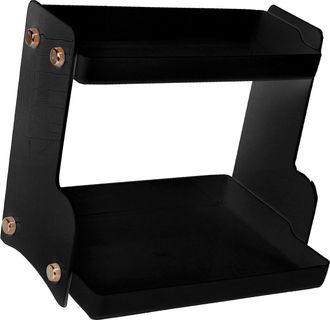 Generic Kosmetik-Aufbewahrungsregal, Eisen, Große Kapazität, Stabiles Desktop-Aufbewahrungsregal für Schlafzimmer Zum Arbeitszimmer (Black)