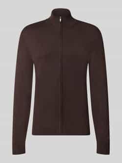 Mc Neal Slim Fit Strickjacke aus Viskose-Mix mit Stehkragen